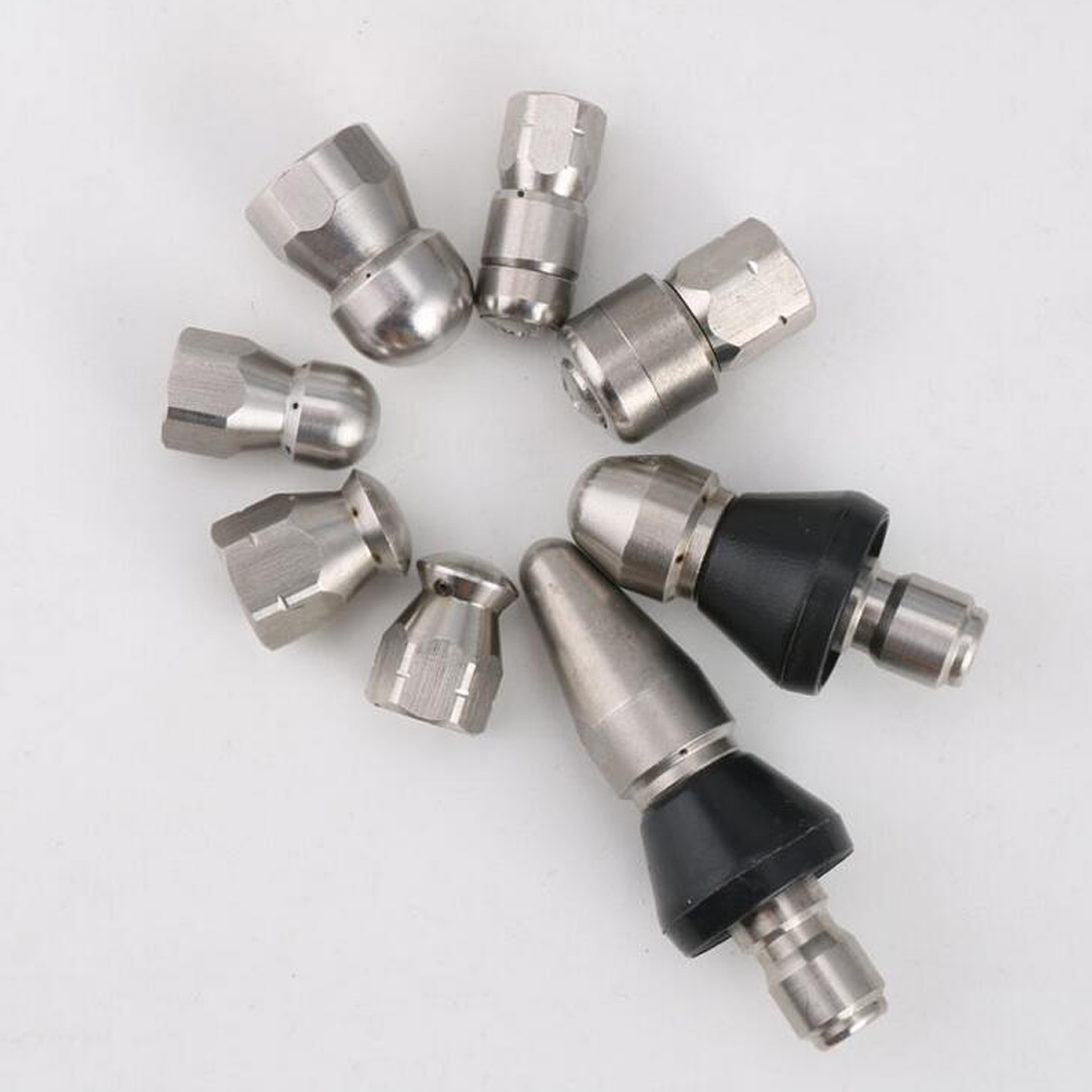 1/4M Sewer Cleaning Jetting Nozzle Rotary Spinning Drain Sewer Jetter ...