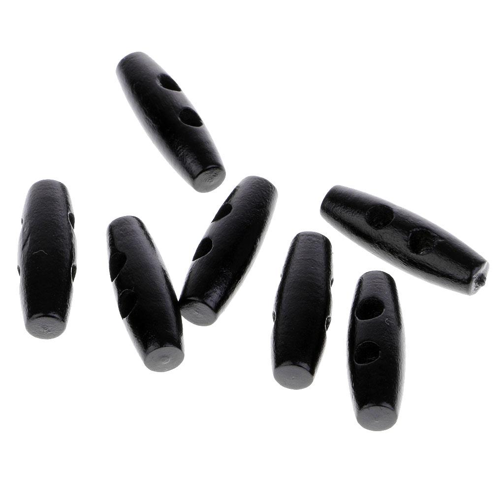50Pcs DIY Wooden Toggle Buttons for Kids Children Clothes | eBay