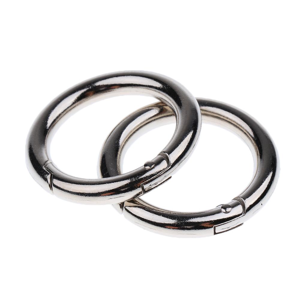 5pcs Circle Round Carabiner Hook Keyring Buckle Snap Clips Keychain ...