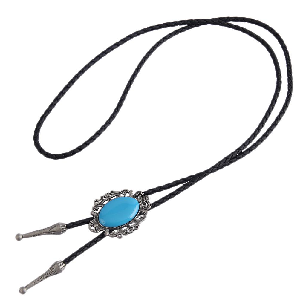 Men's Vintage Style Bolo Tie Handmade Round Shape Western Cowboy ...