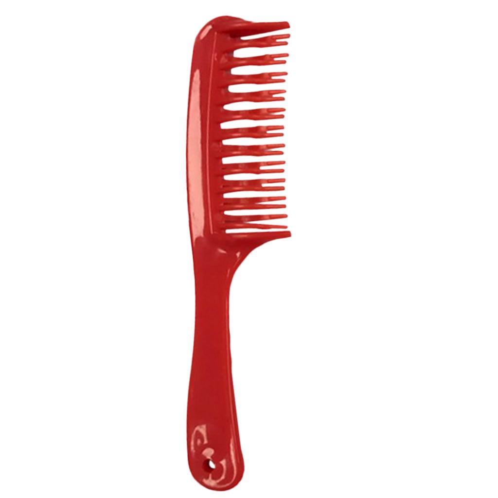2-Row Wide Tooth Hair Comb Detangling Brush Hairdressing Anti-static ...