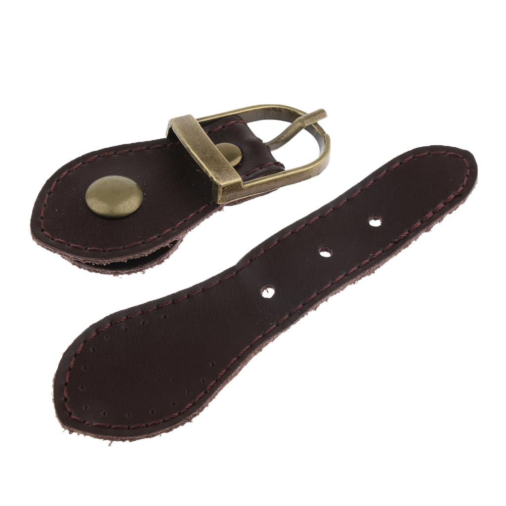 Sew on Genuine Leather Tab Buckles Closure Bag Fastener DIY Replacement ...