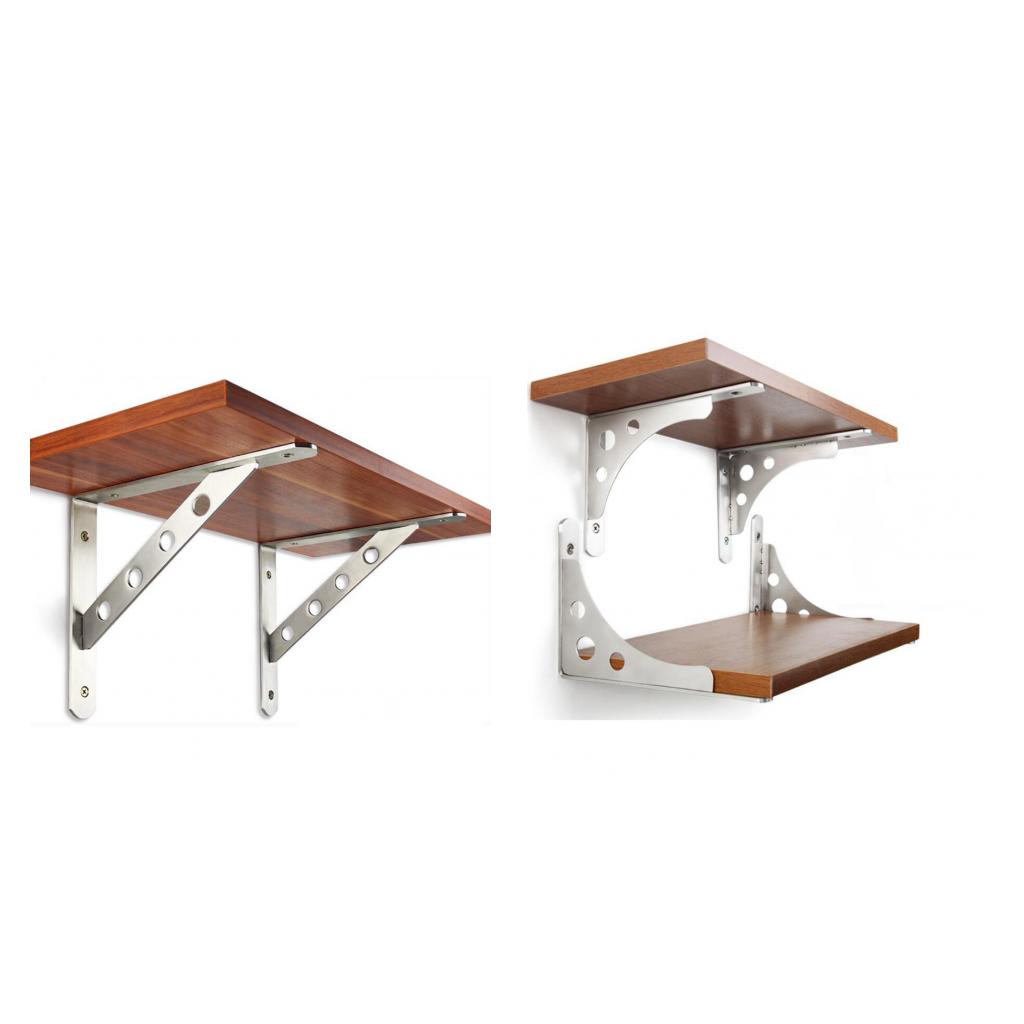 2Pcs Shelf Support Bracket Heavy Duty High Load Wall Brackets 6" 8" 10 ...