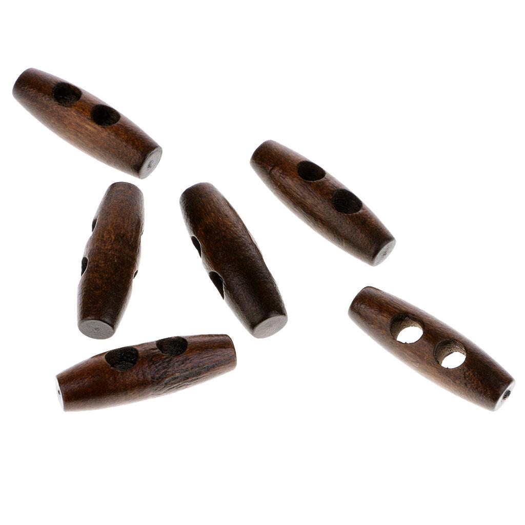 50Pcs DIY Wooden Toggle Buttons for Kids Children Clothes | eBay UK