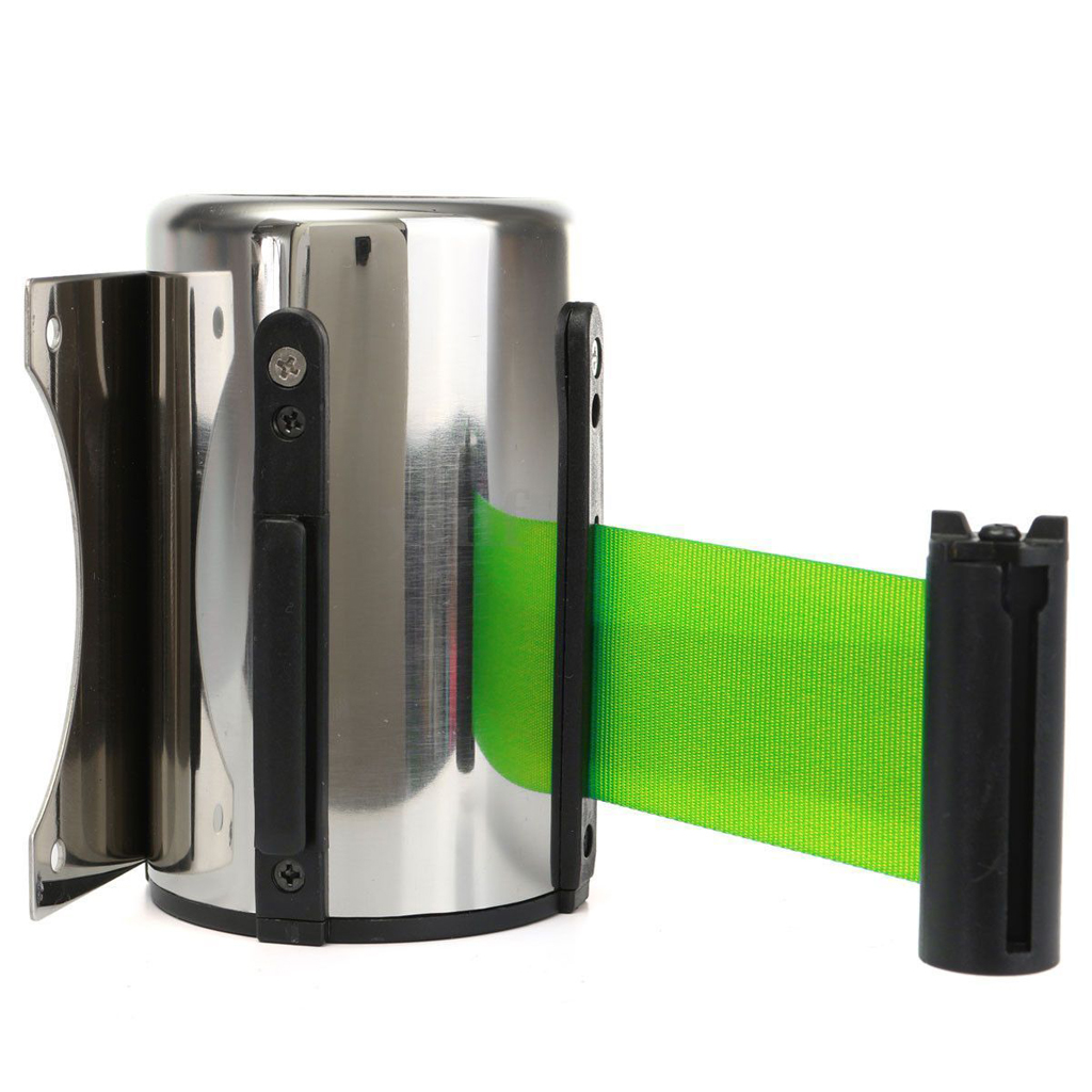 Stanchion Queue Barrier Post Wall Mount Retractable Ribbon 2M/ 3m/ 5M ...