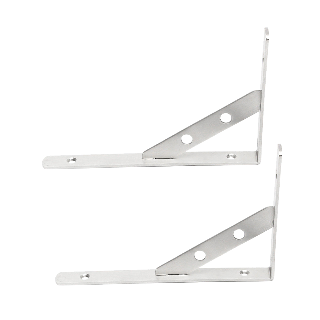 2Pcs Shelf Support Bracket Heavy Duty High Load Wall Brackets 6" 8" 10 ...