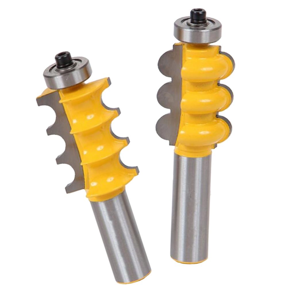 1/2" Shank Triple Bead/Triple Flute 2 Molding Router Bits Woodworking ...