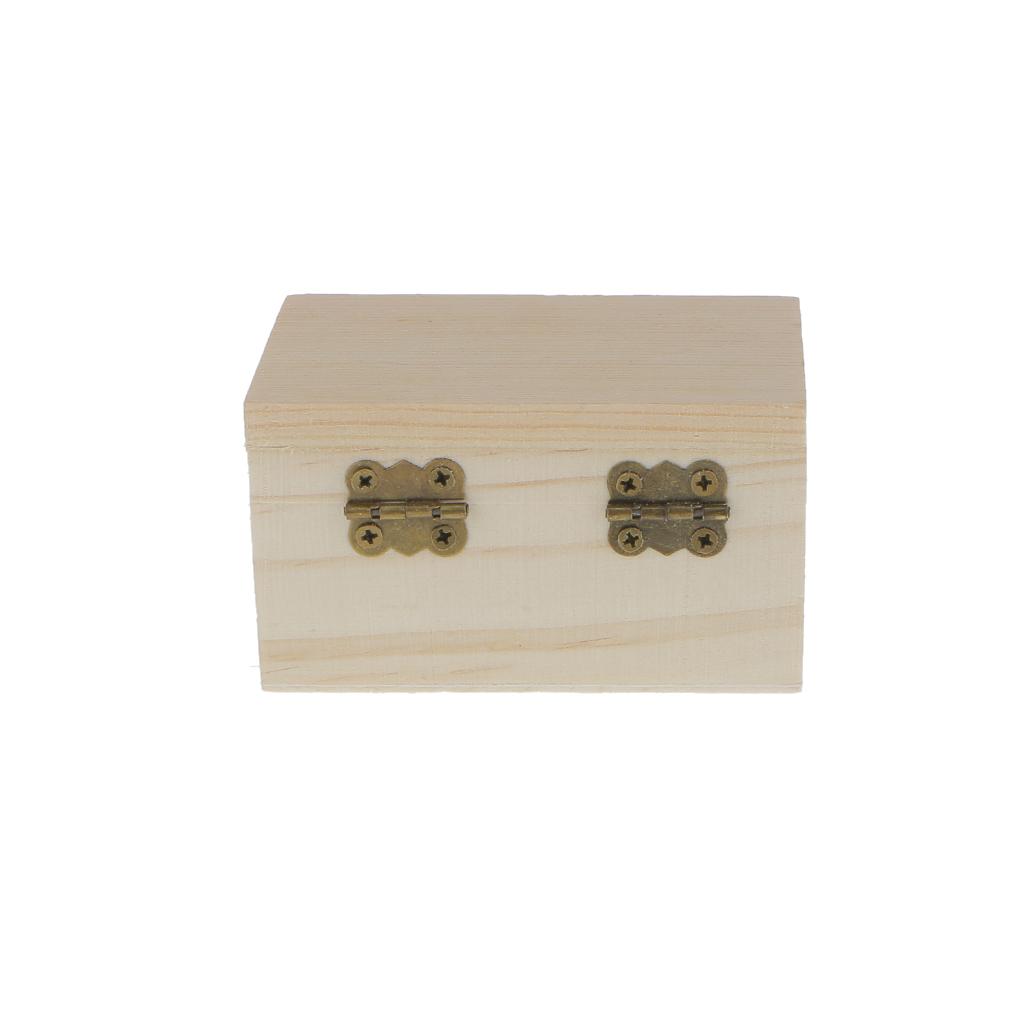 Small Wooden Lock Jewelry Necklace Bracelet Gift Storage Holder Box ...