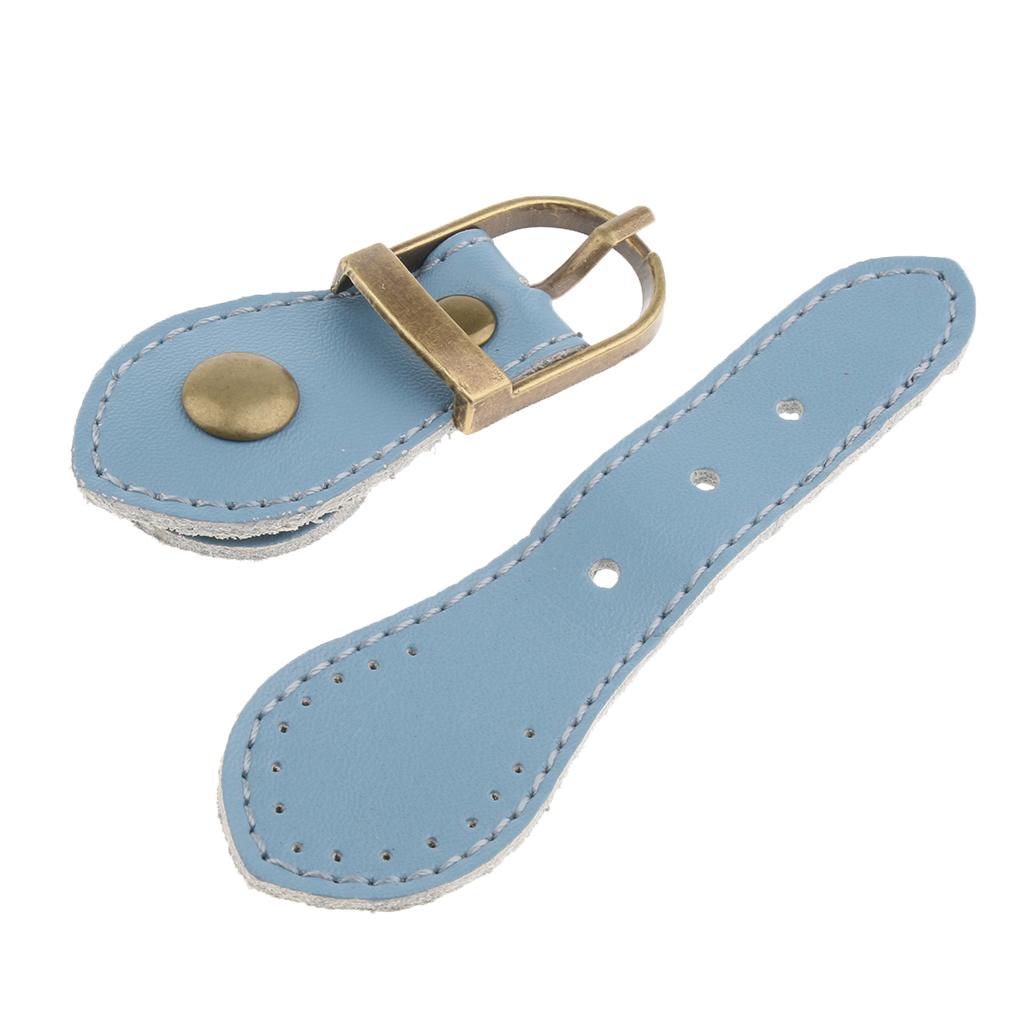 Sew on Genuine Leather Tab Buckles Closure Bag Fastener DIY Replacement ...