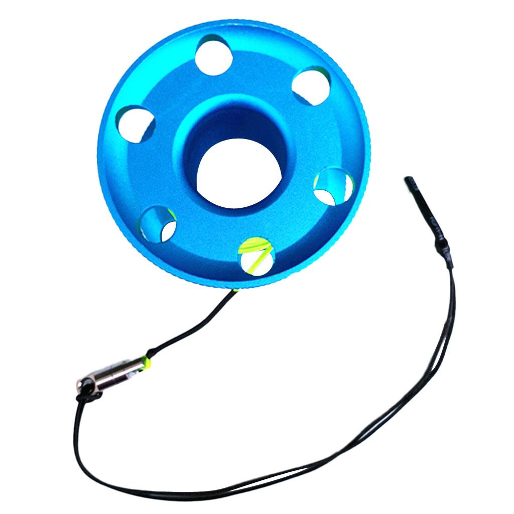 Scuba Diving Dive Aluminum Finger Spool Reel 50m High Visibility Line ...