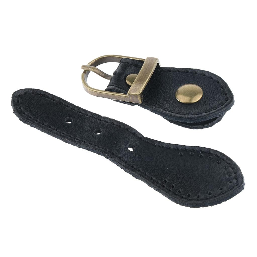 Sew on Genuine Leather Tab Buckles Closure Bag Fastener DIY Replacement ...