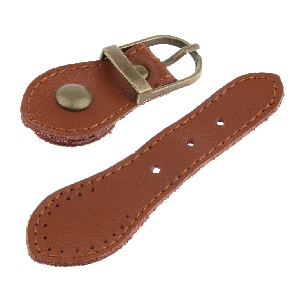 Sew on Genuine Leather Tab Buckles Closure Bag Fastener DIY Replacement ...