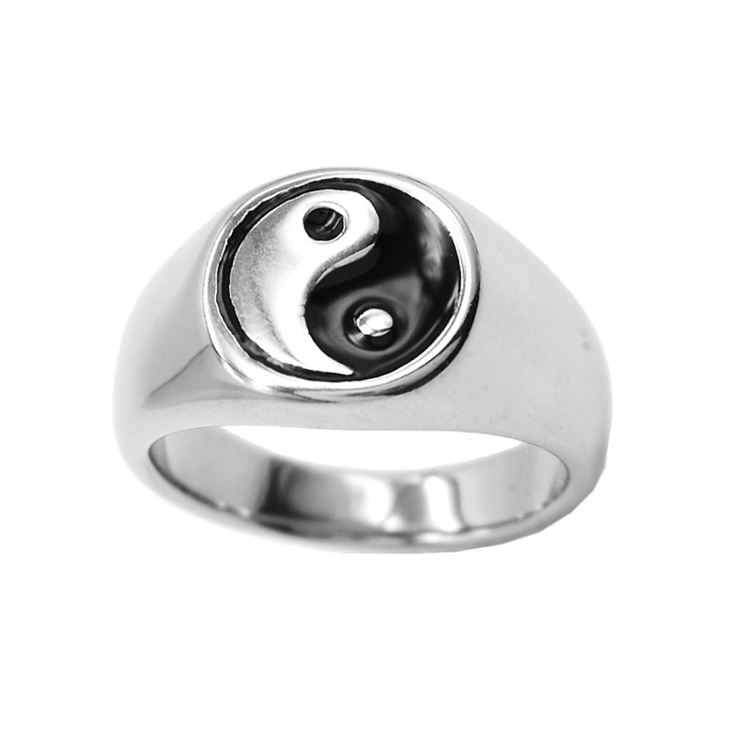 Vintage Men's Ring Yin Yang Symbol Signet Tai Chi Ring Band Taoism ...