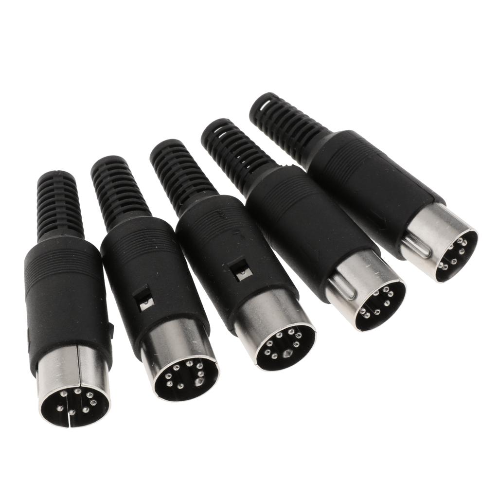 DIY PC Keyboard Mouse DIN Mini Pin Male Plug Audio Connectors | eBay