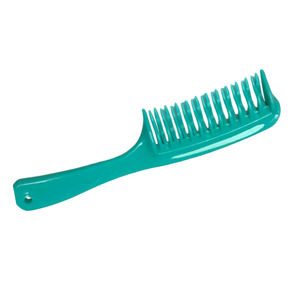 2-Row Wide Tooth Hair Comb Detangling Brush Hairdressing Anti-static ...
