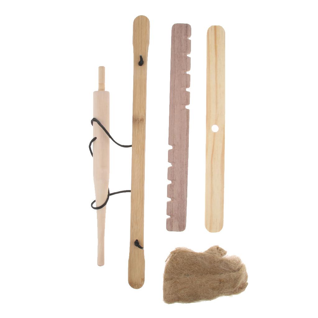 Outdoor Single Primitive Fire Starter Wood Bow Drill Adventure Friction ...