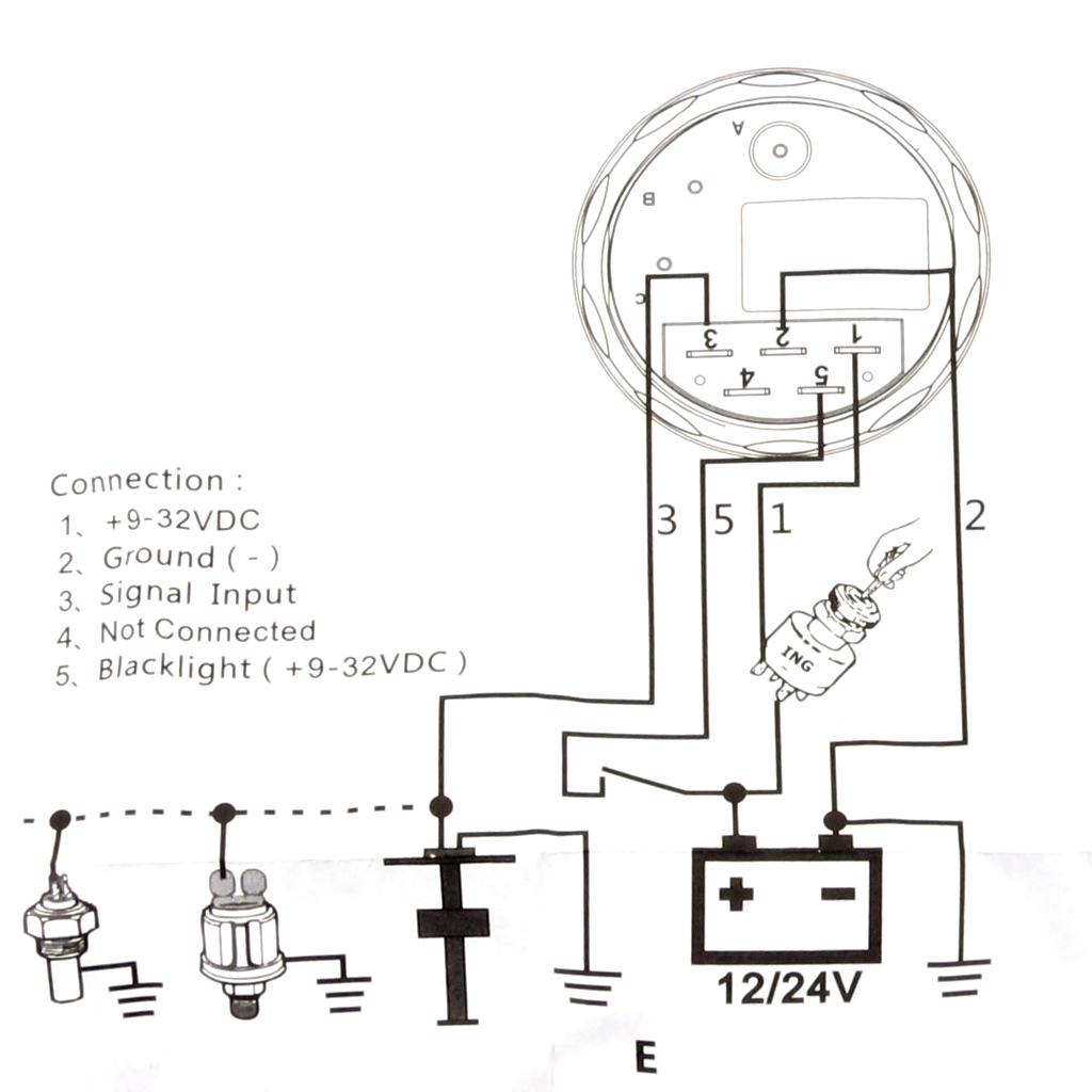 1 Stück Tankanzeige + 1 Stück Kabelbaum 52mm Tankanzeige LED ...