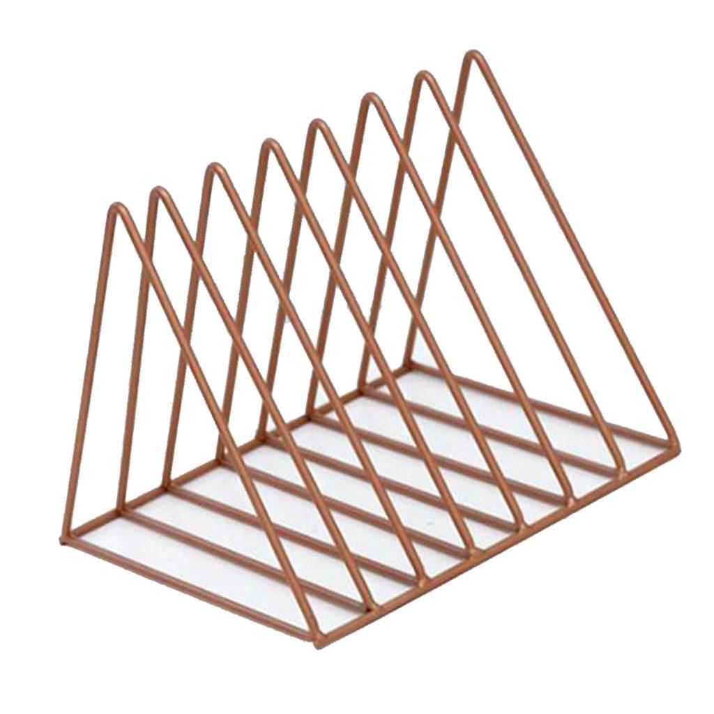 Metal Desktop File Holder Rack Document Organizer Caddy for Home Decor ...