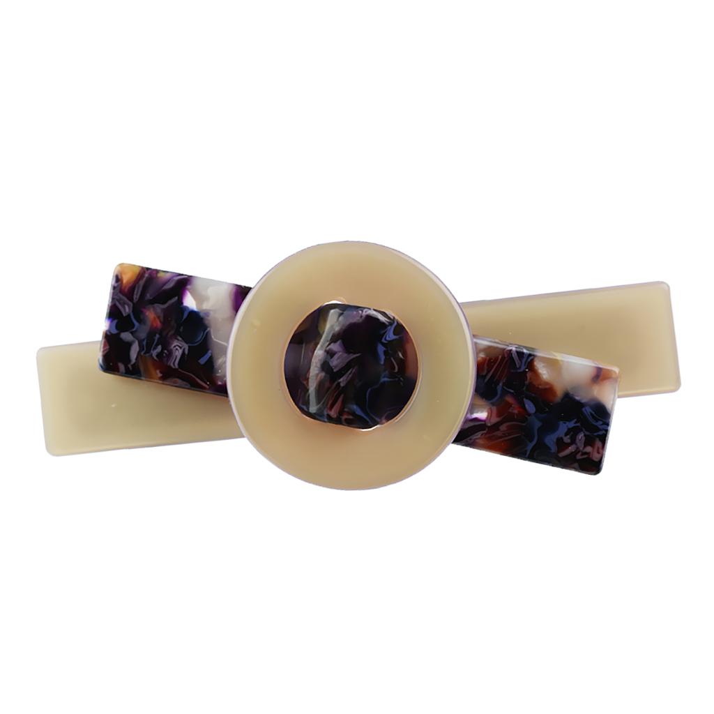 Large Multi-color Vintage Sleek Hair Barrettes Tortoise Shell Hair ...