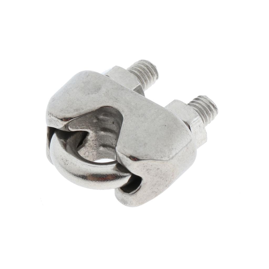 5pcs Stainless Steel Wire Rope Grip U-Shape Cable Clip Clamp 3mm/4/5/6 ...