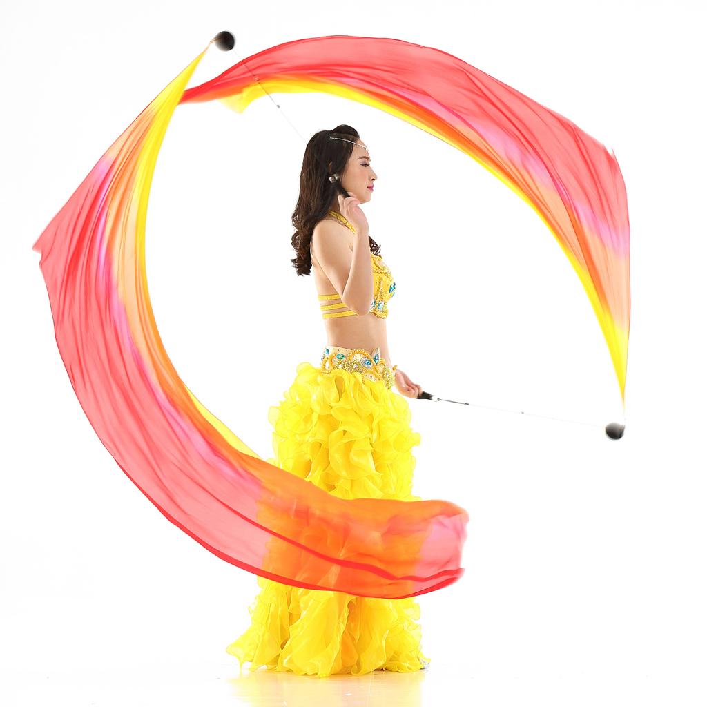 Flowy Silk Veil Poi Throw Balls for Belly Dance Indian Dancing ...