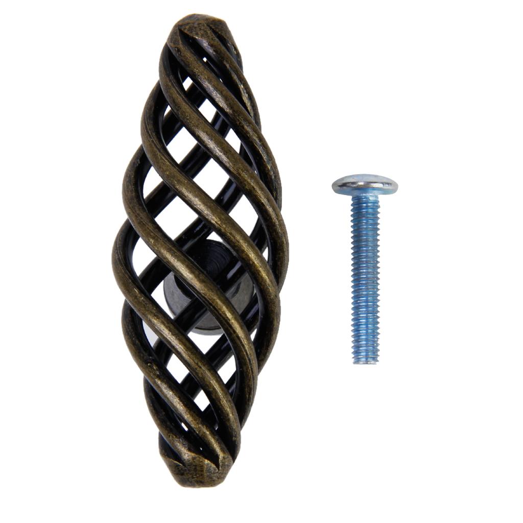 Twist Bird Cage Spiral Pull Handle Cabinet Dresser Drawer Door Knobs ...