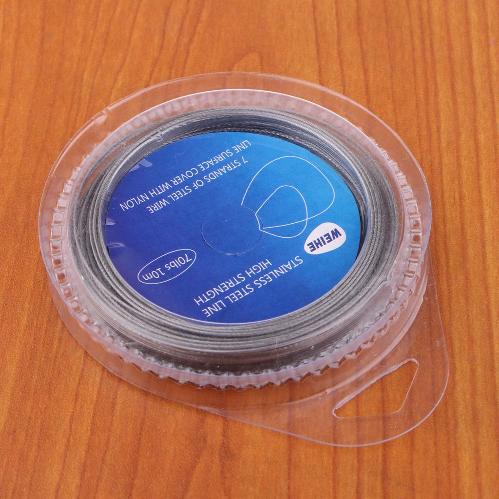 7Strands Stainless Steel Fishing Wire Trace with Coating Leader Jigging ...