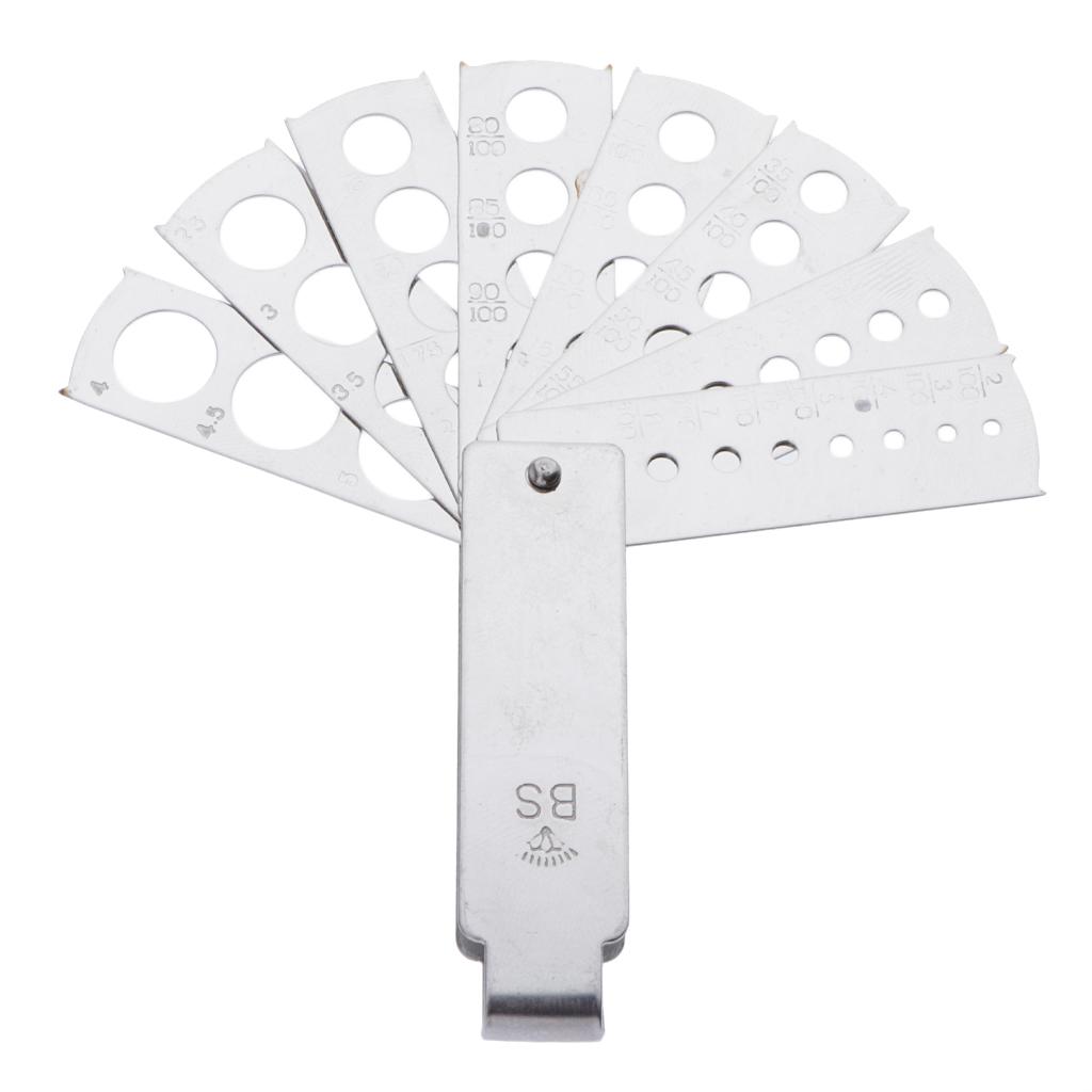Aluminum Folding Fan Shape Diamond Gemstone Sizing Gauge Measuring ...