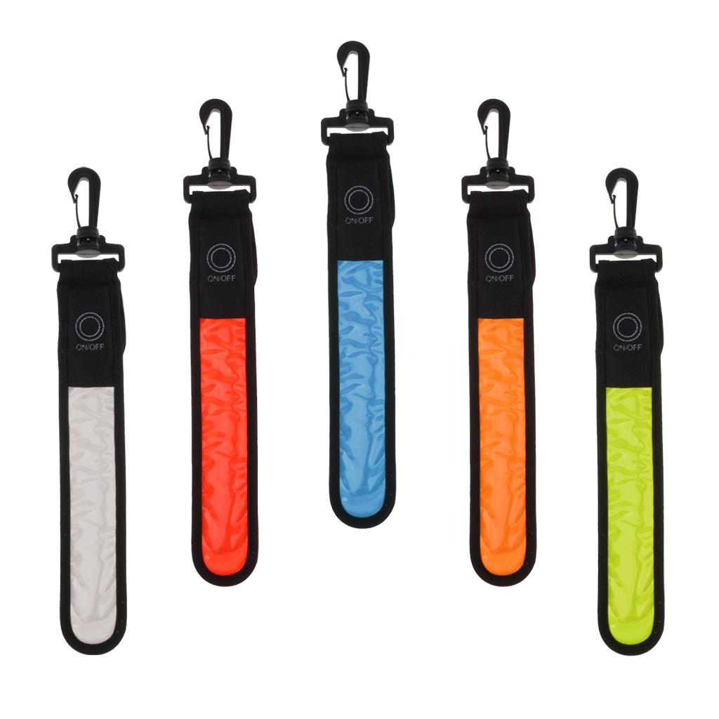 LED Backpack Reflective Strips Reflector Night Walking Signal | eBay