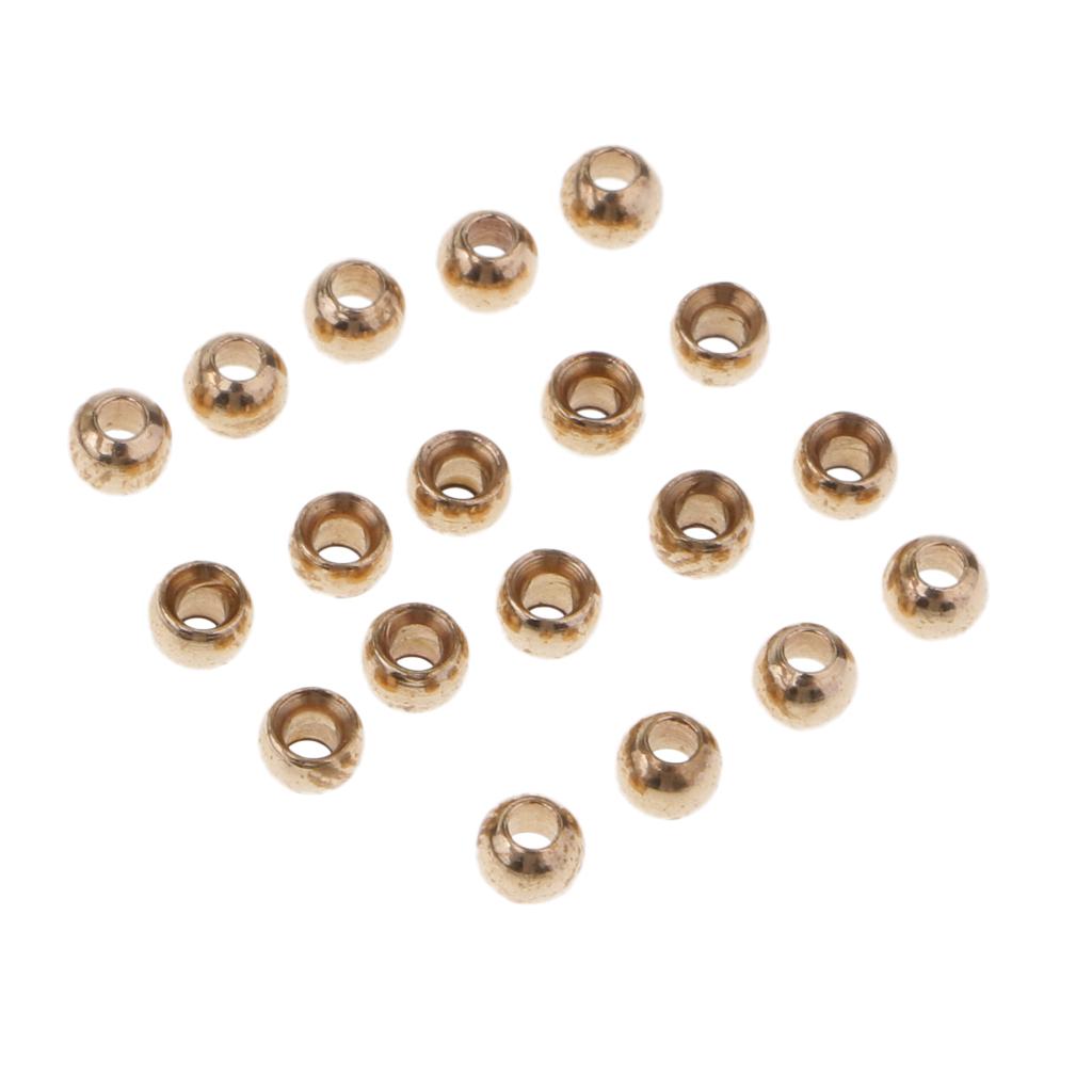 Lot 50/100Pcs Fly Tying Beads Brass Fly Fishing Nymph Head Ball Beads ...