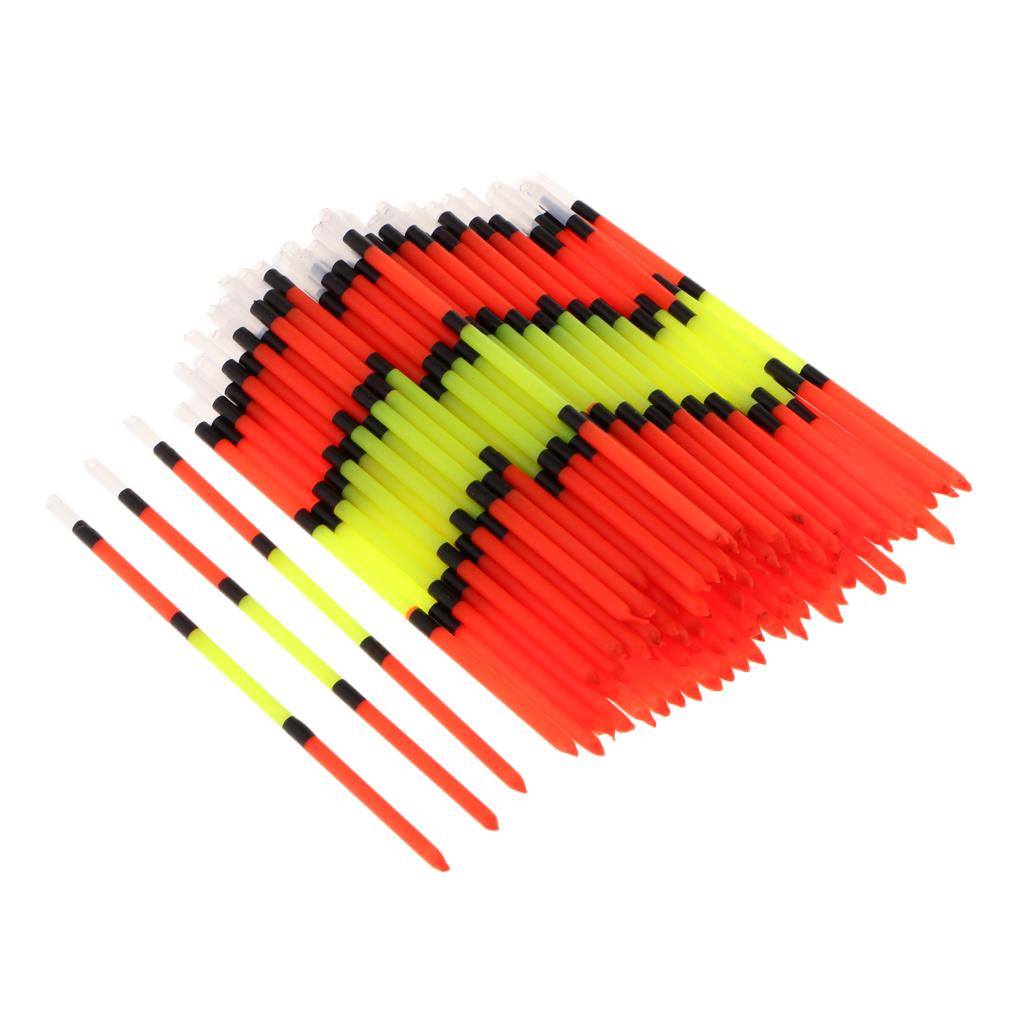 Lot 100pcs Plastic Fishing Float Vertical Buoy Long Tail Floating Stick ...