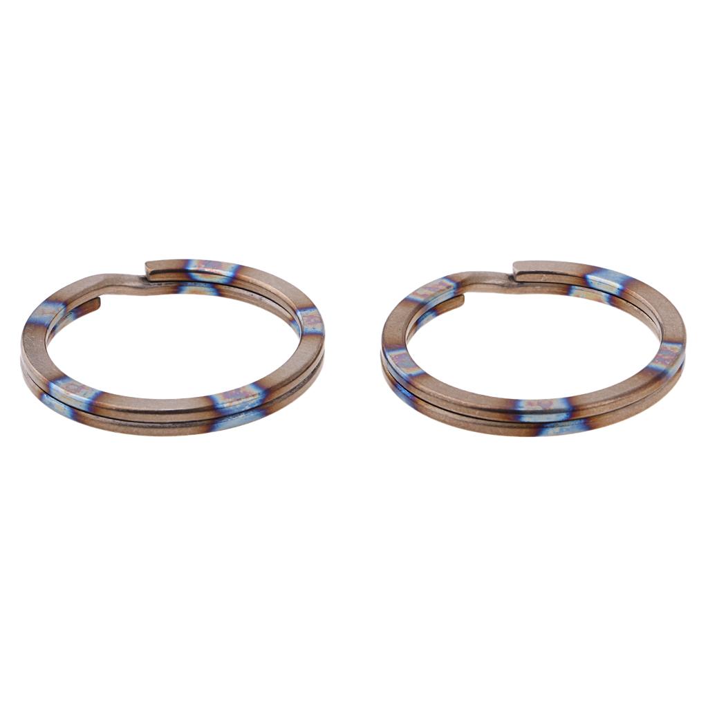 2pcs Titanium Key Rings Heavy Duty Split Rings Scuba Camping Hiking ...