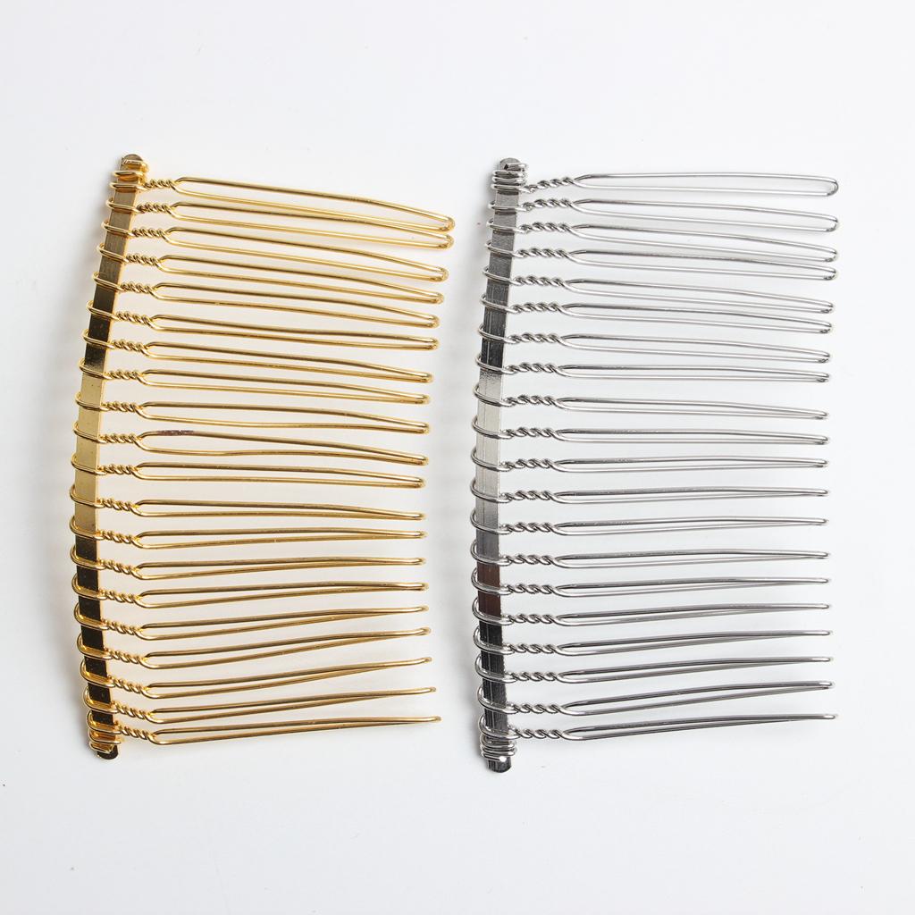 10x 20 Teeth Fancy Metal Wire Hair Clip Combs Handmade Bridal Wedding ...