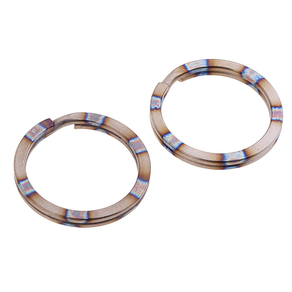 2pcs Titanium Key Rings Heavy Duty Split Rings Scuba Camping Hiking ...