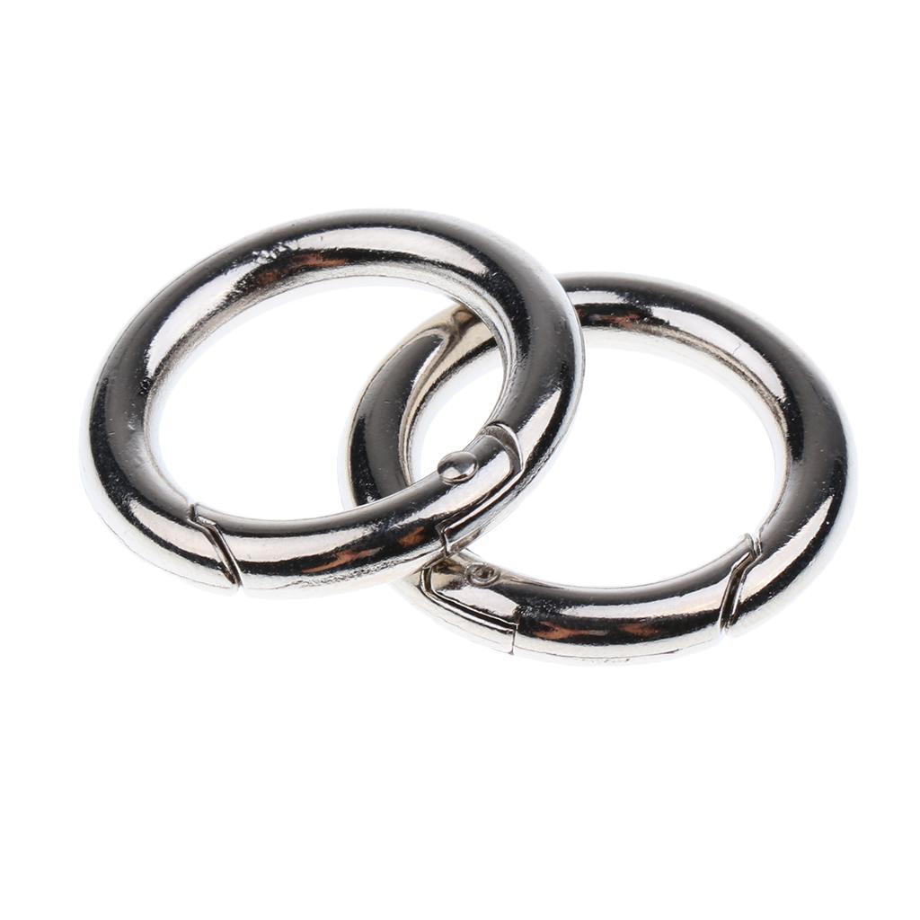 5pcs Circle Round Carabiner Hook Keyring Buckle Snap Clips Keychain ...