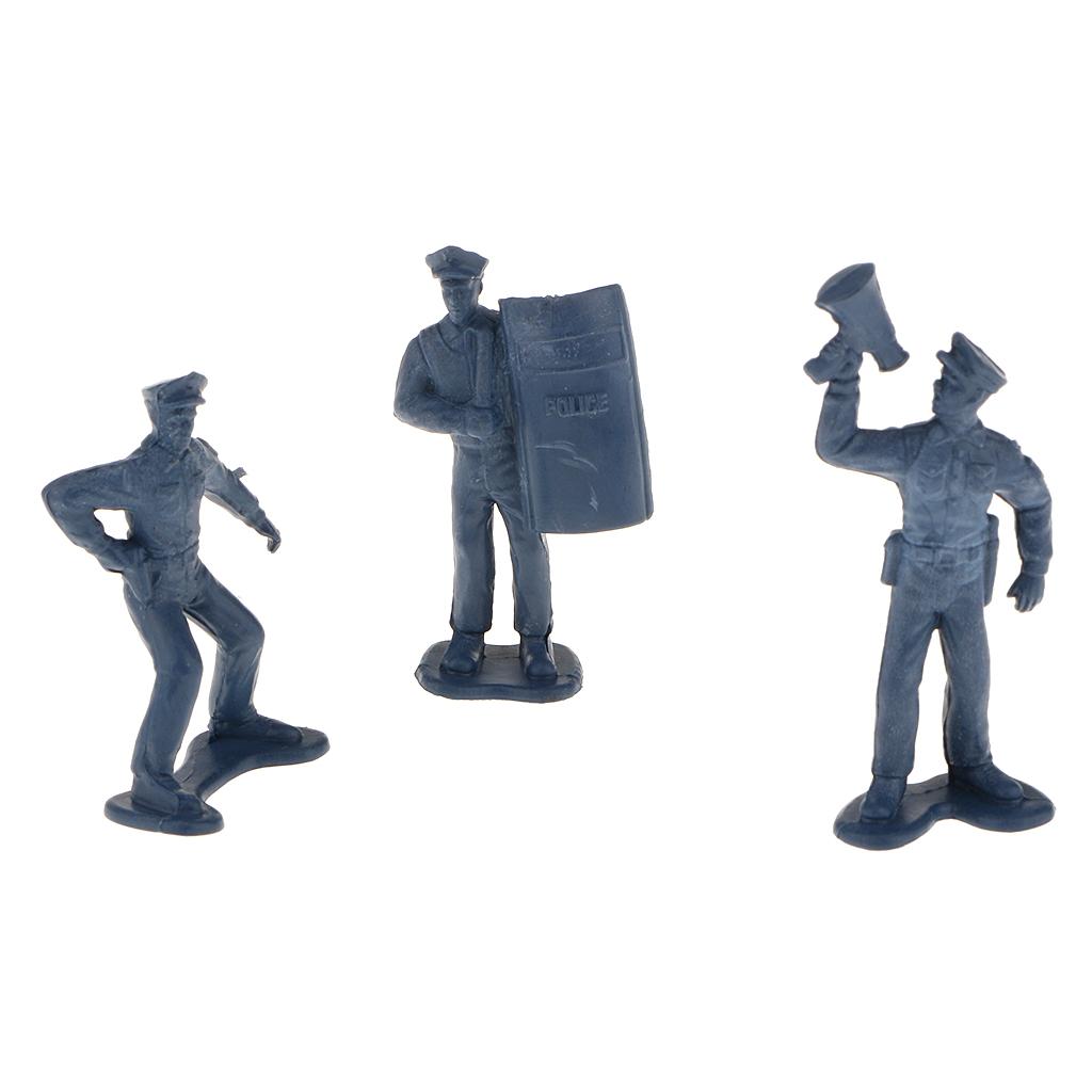 Plastic 6/12/100pcs Set Army Police Soldier DIY Combat Figures Military ...