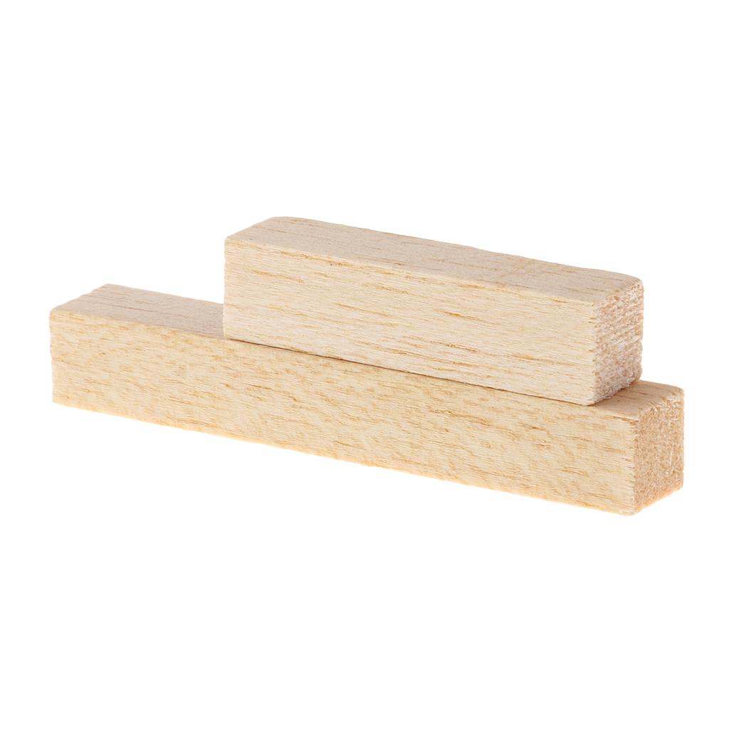 10pcs 50/80mm Blank Square Balsa Wooden Stick Block for DIY Craft ...