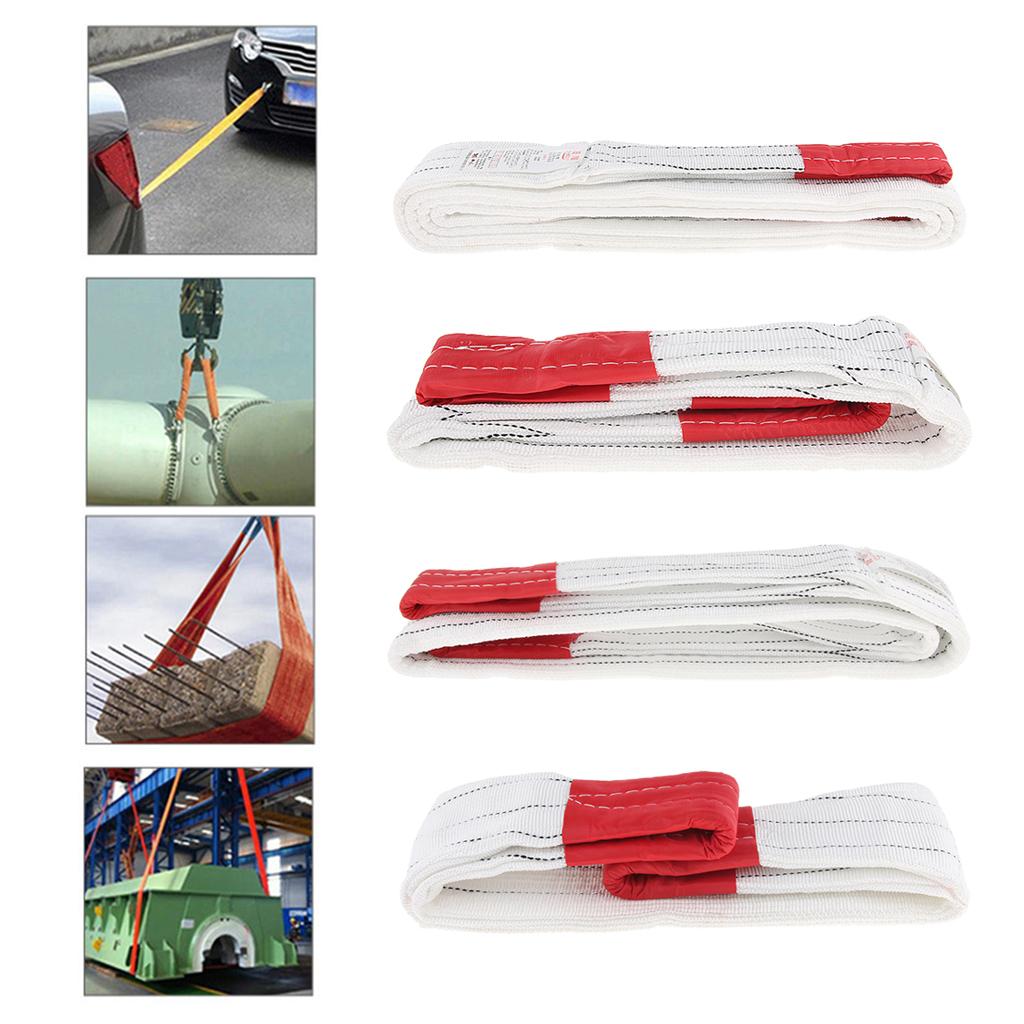 1-4M 3 Ton Heavy Duty Lifting Towing Pulling Rope Strap, Reinforced ...
