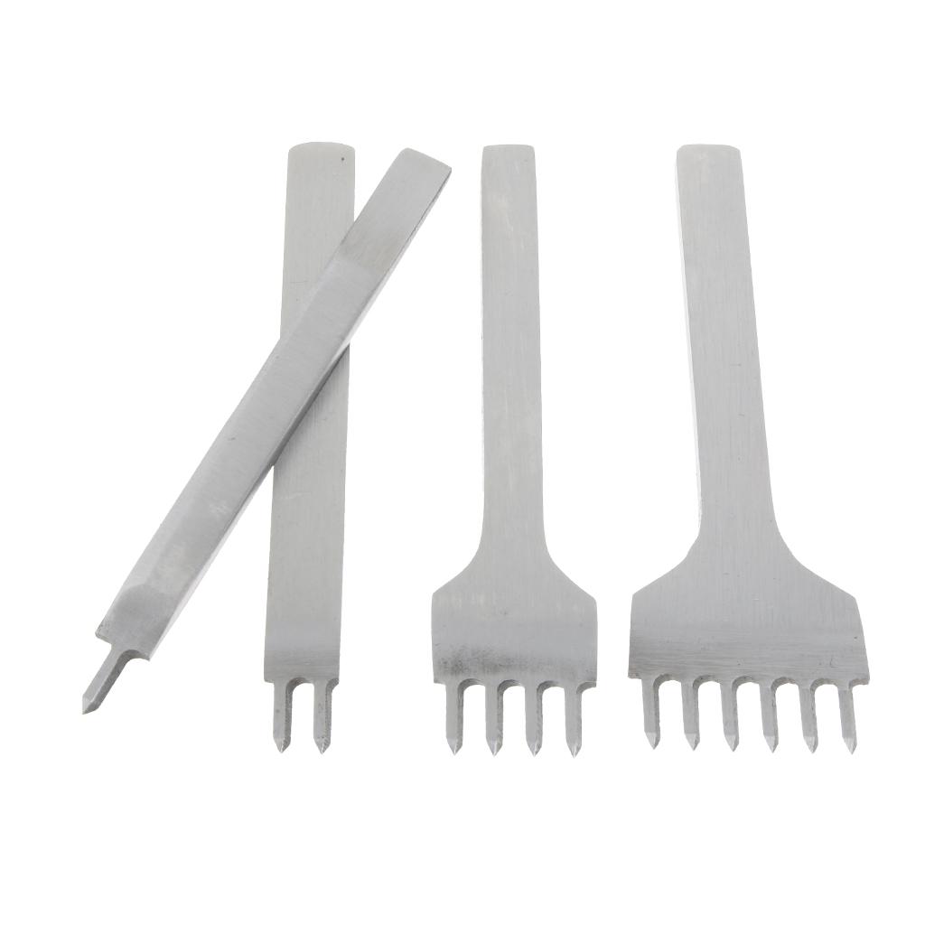 3/4/5/6mm Hole Pricking Irons Leather Stitching Lacing Hole Punch | eBay