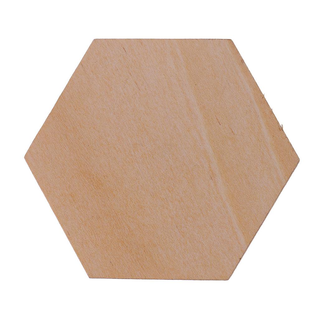 MDF/Wood Hexagon Shapes Wooden Embellishment for Crafting Sewing ...